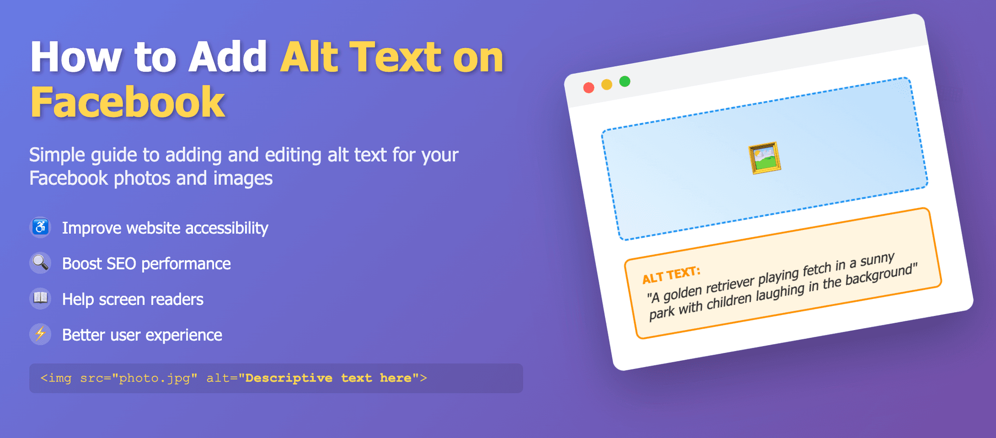 How to Add Alt Text on Facebook | Alt Text Generator AI