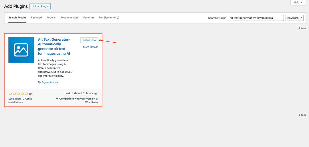Alt Text Generator - WordPress Plugin